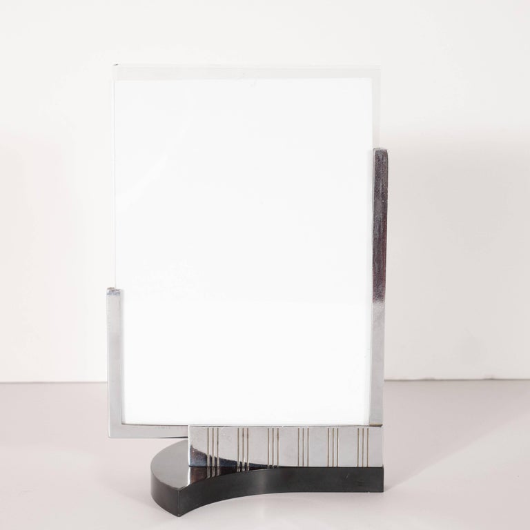Art Deco Machine Age Chrome and Black Bakelite Picture Frame by Dura ...