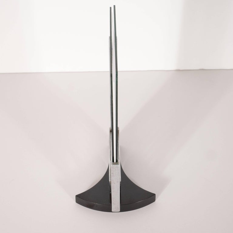 Art Deco Machine Age Chrome and Black Bakelite Picture Frame by Dura ...