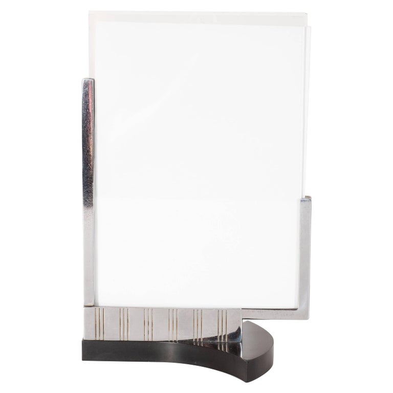 Art Deco Machine Age Chrome and Black Bakelite Picture Frame by Dura ...