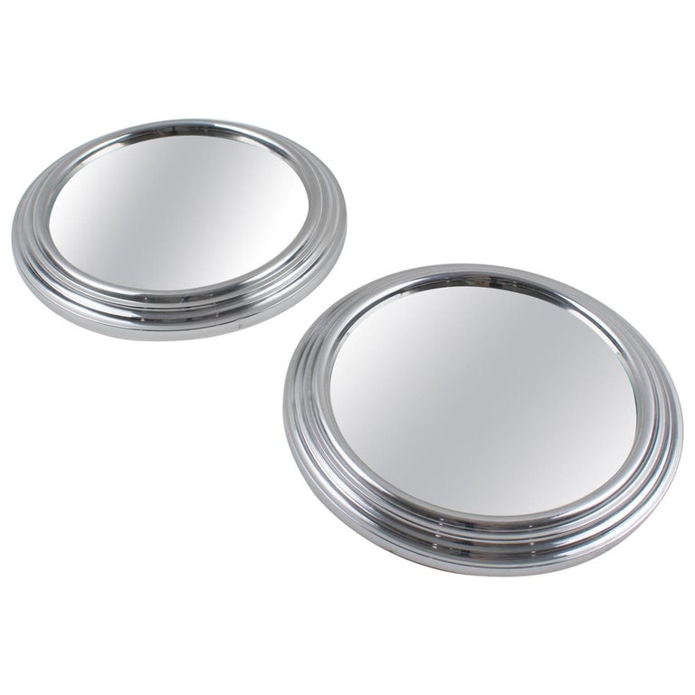 Art Deco Machine Age Chrome Mirror Cocktail Serving Tray For Sale at ...