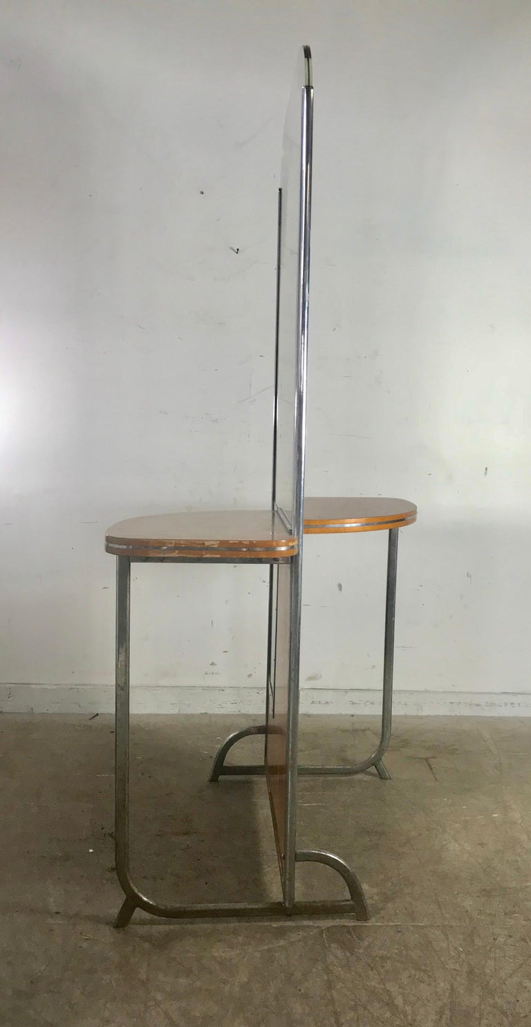 Art Deco Machine Age Double Sided Theatre Dressing Room Table,Vanity ...