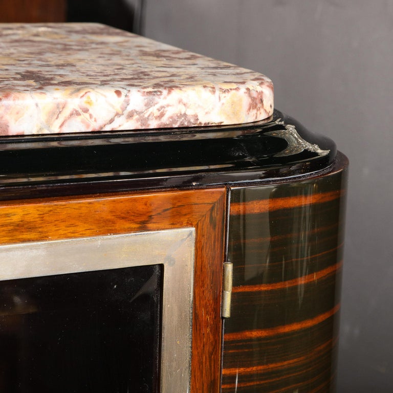 Art Deco Machine Age Streamlined Mahogany and Macassar Cabinet with ...