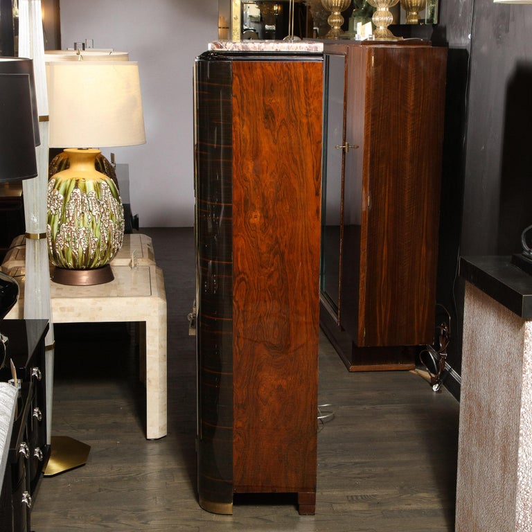 Art Deco Machine Age Streamlined Mahogany and Macassar Cabinet with ...
