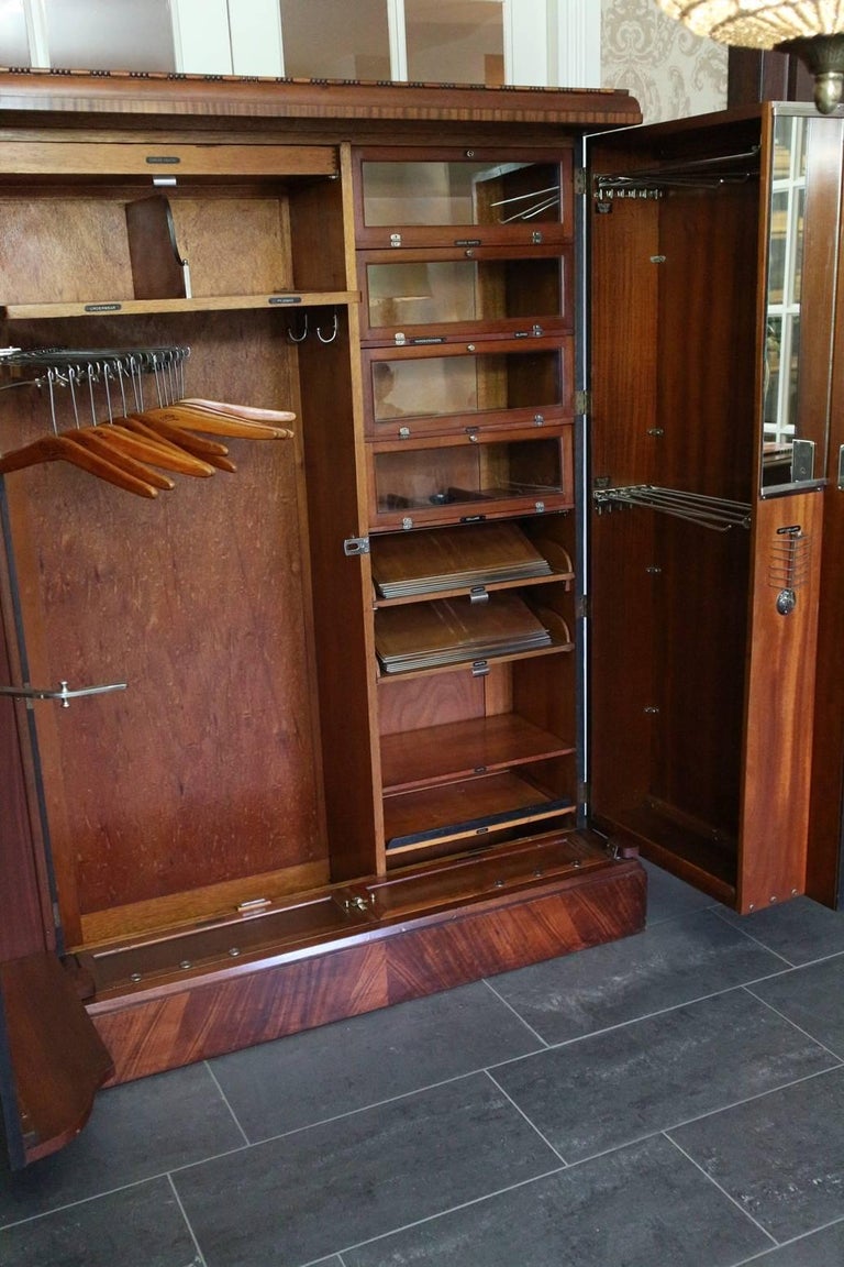 Art Deco Mahogany Compactom Wardrobe at 1stDibs