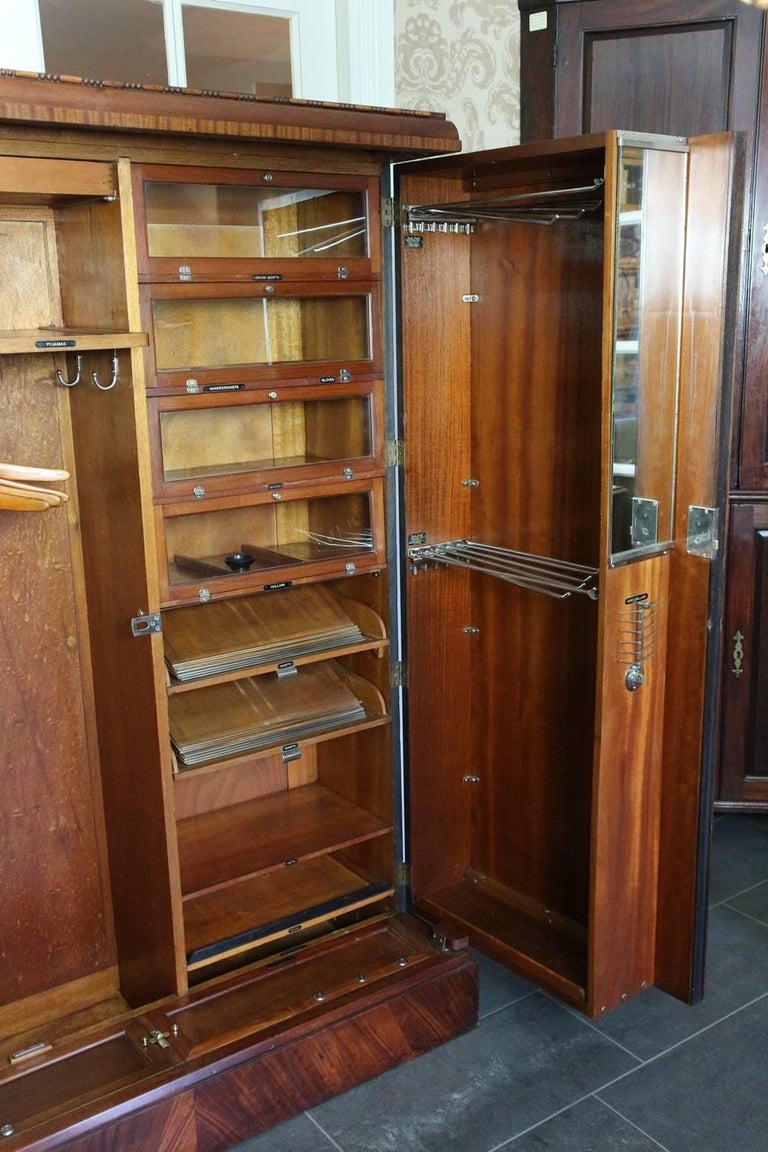 Art Deco Mahogany Compactom Wardrobe at 1stDibs