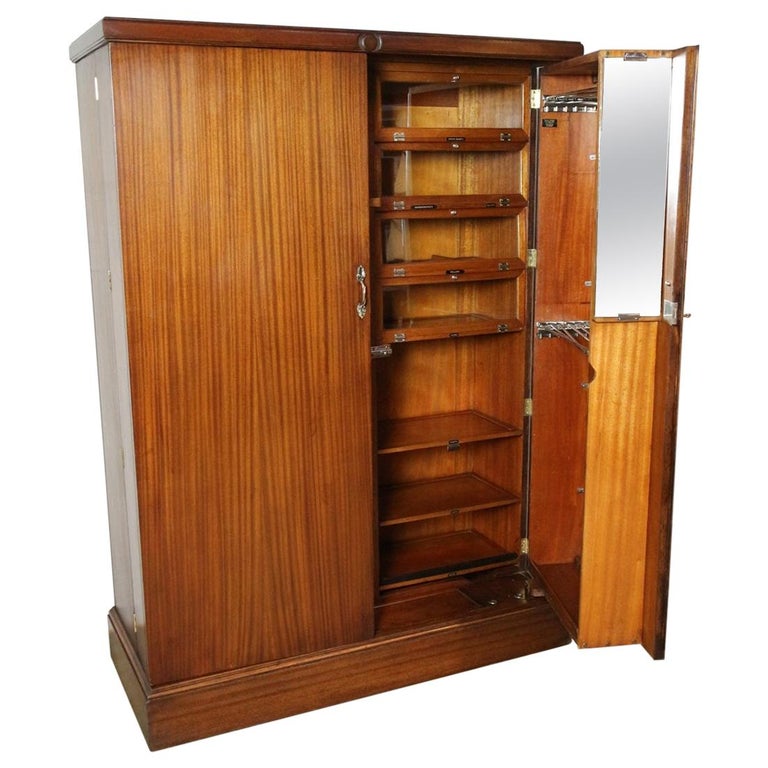 Art Deco Mahogany Compactom Wardrobe at 1stDibs