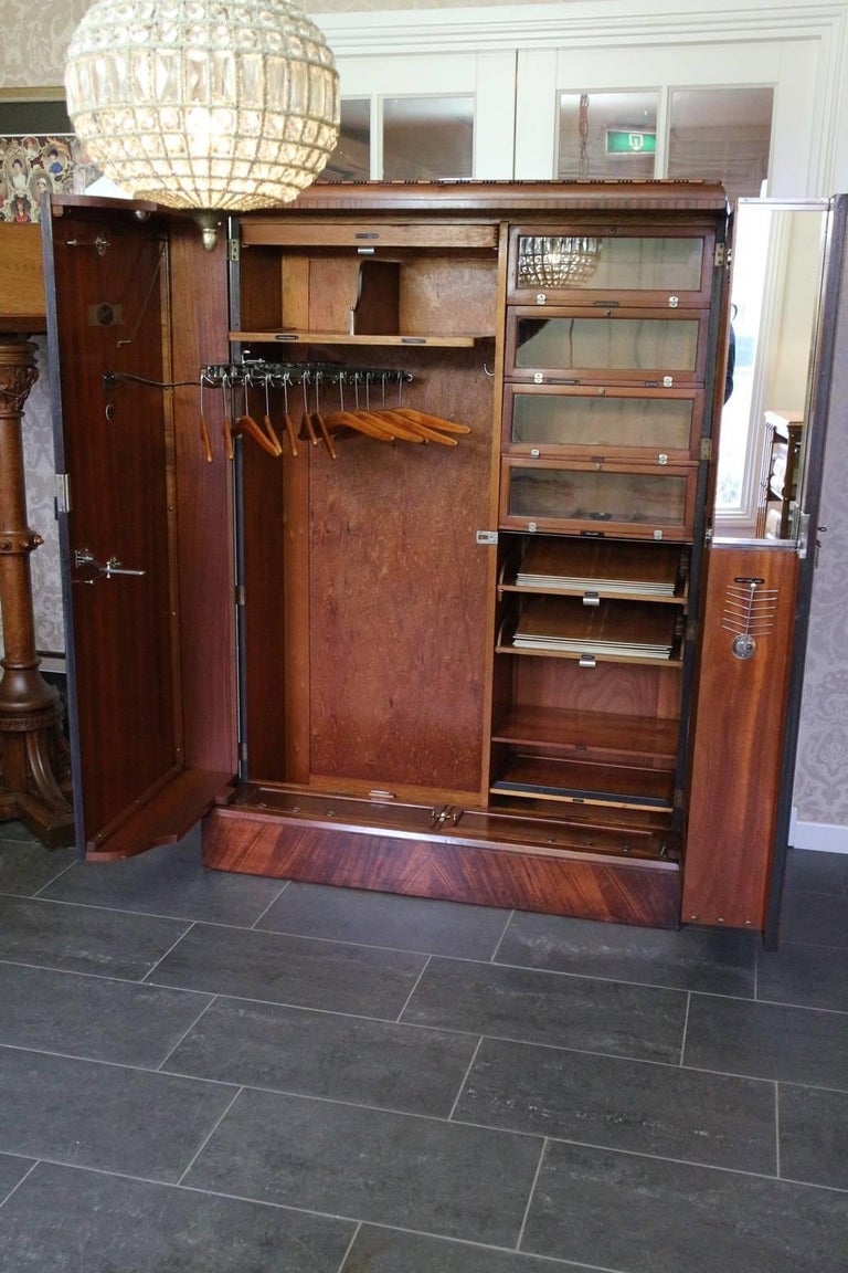 Art Deco Mahogany Compactom Wardrobe at 1stDibs