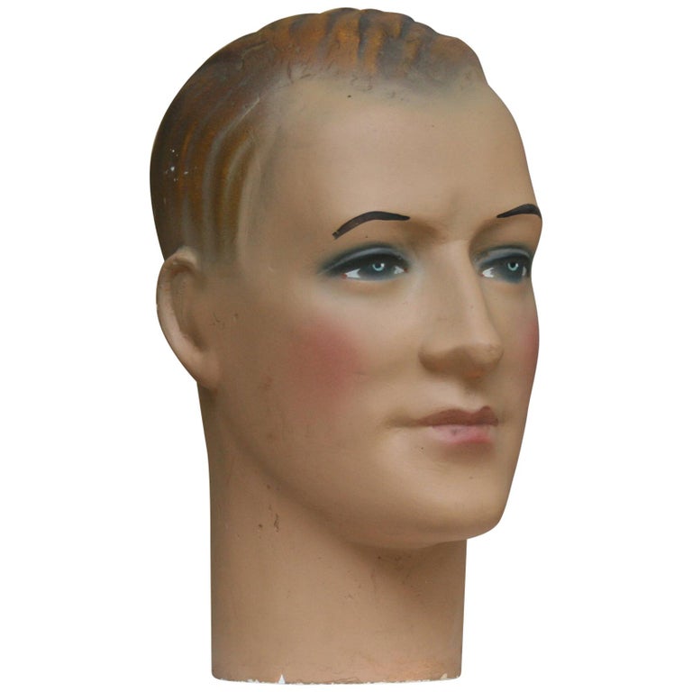 Art Deco Mannequin Head of a Young Man, 1930s at 1stDibs | mannequin ...