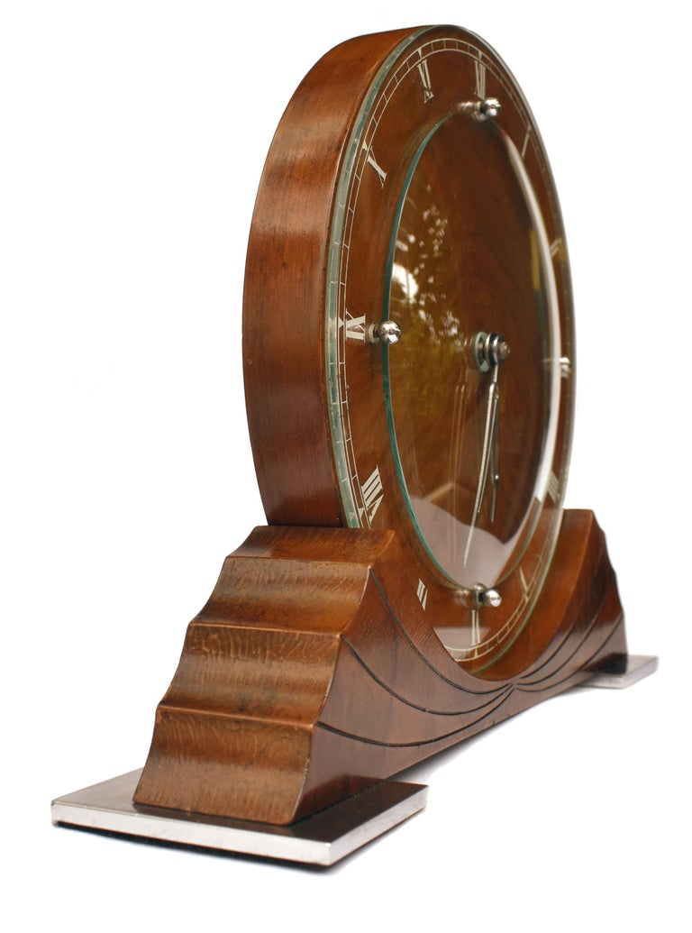 Art Deco Mantle Clock by Ferranti, England, C1938 at 1stDibs