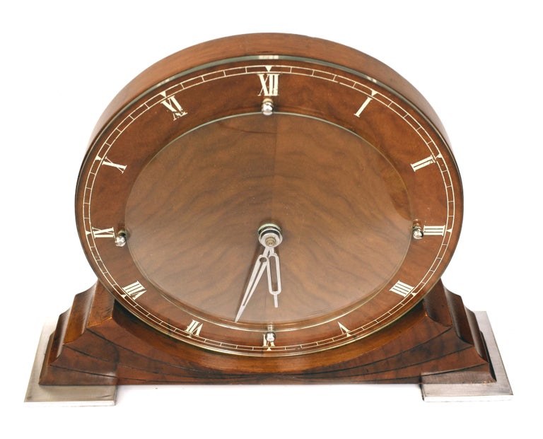 Art Deco Mantle Clock by Ferranti, England, C1938 at 1stDibs