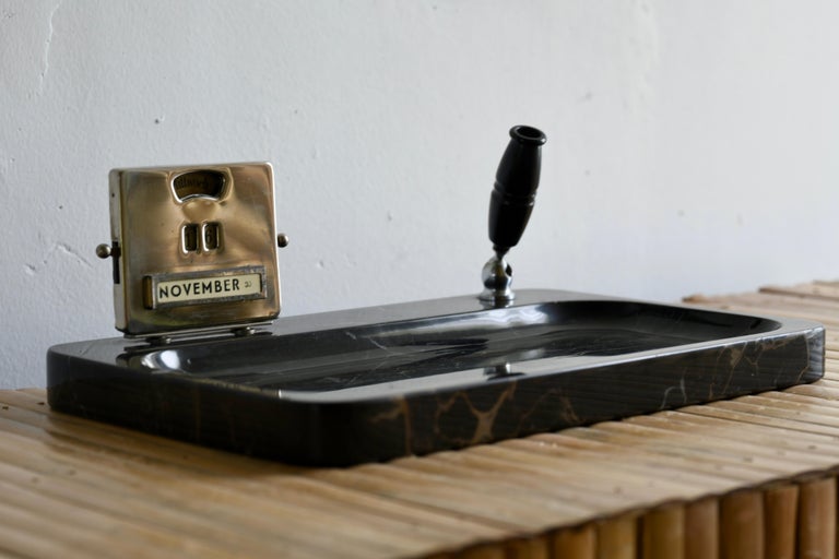 Art Deco Marble Desk Perpetual calendar by Jakob Maul, Germany, 1920s ...