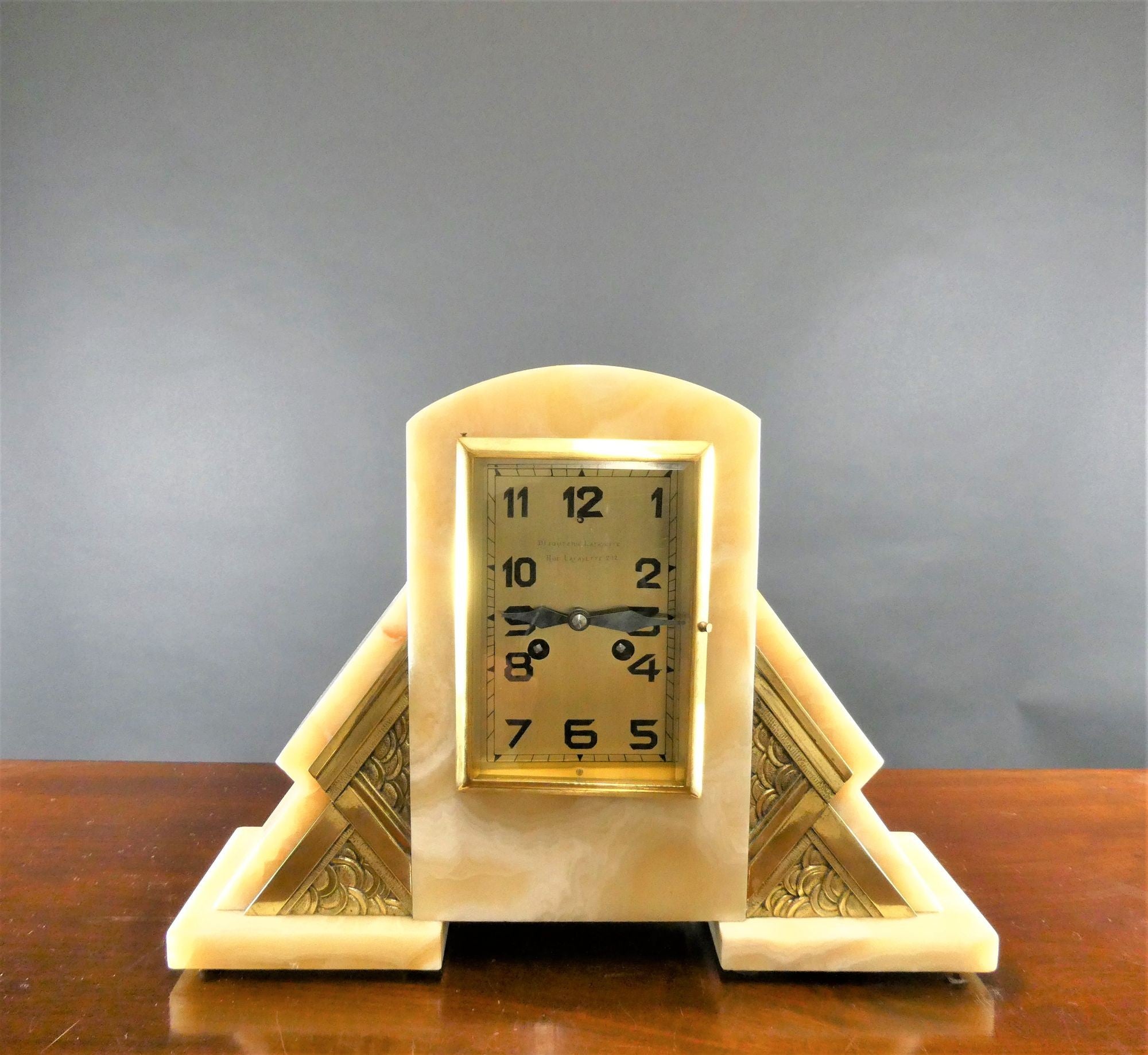 Art Deco Marble Mantel Clock For Sale at 1stDibs