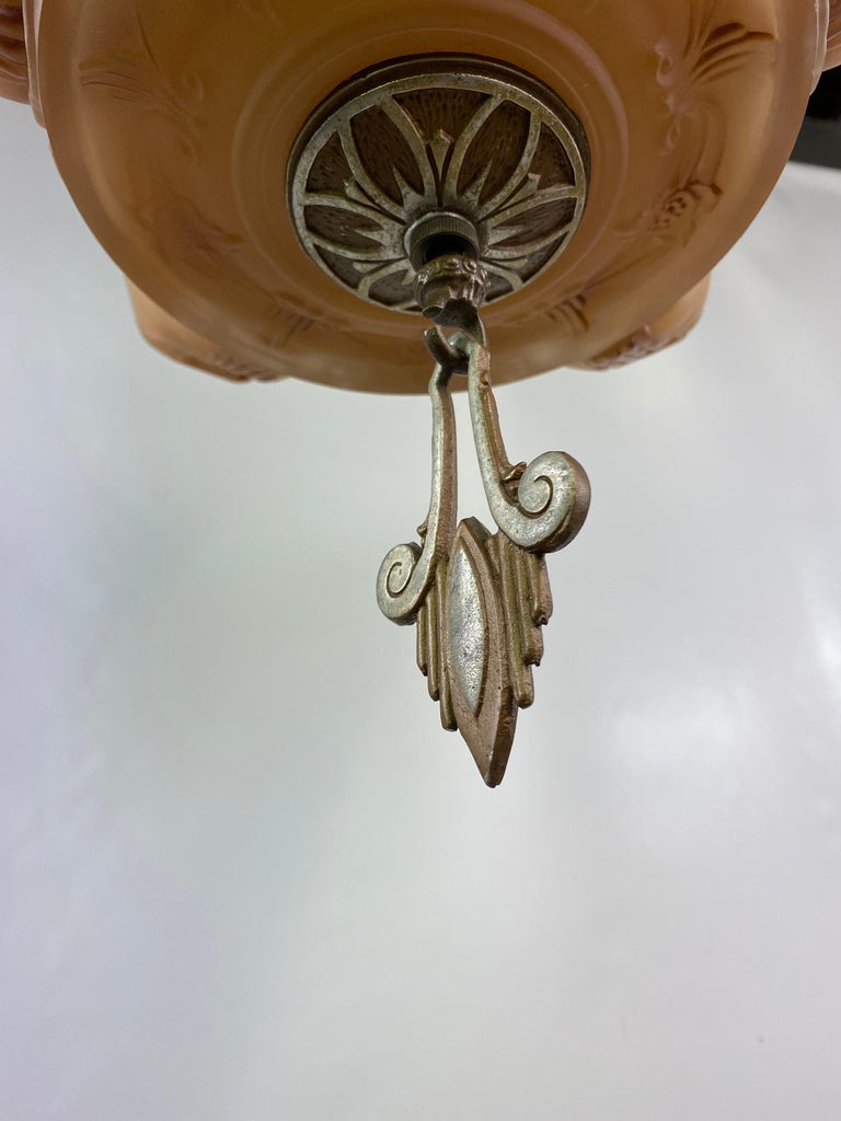 Art Deco Markel Slip Shade Ceiling Light Fixture at 1stDibs