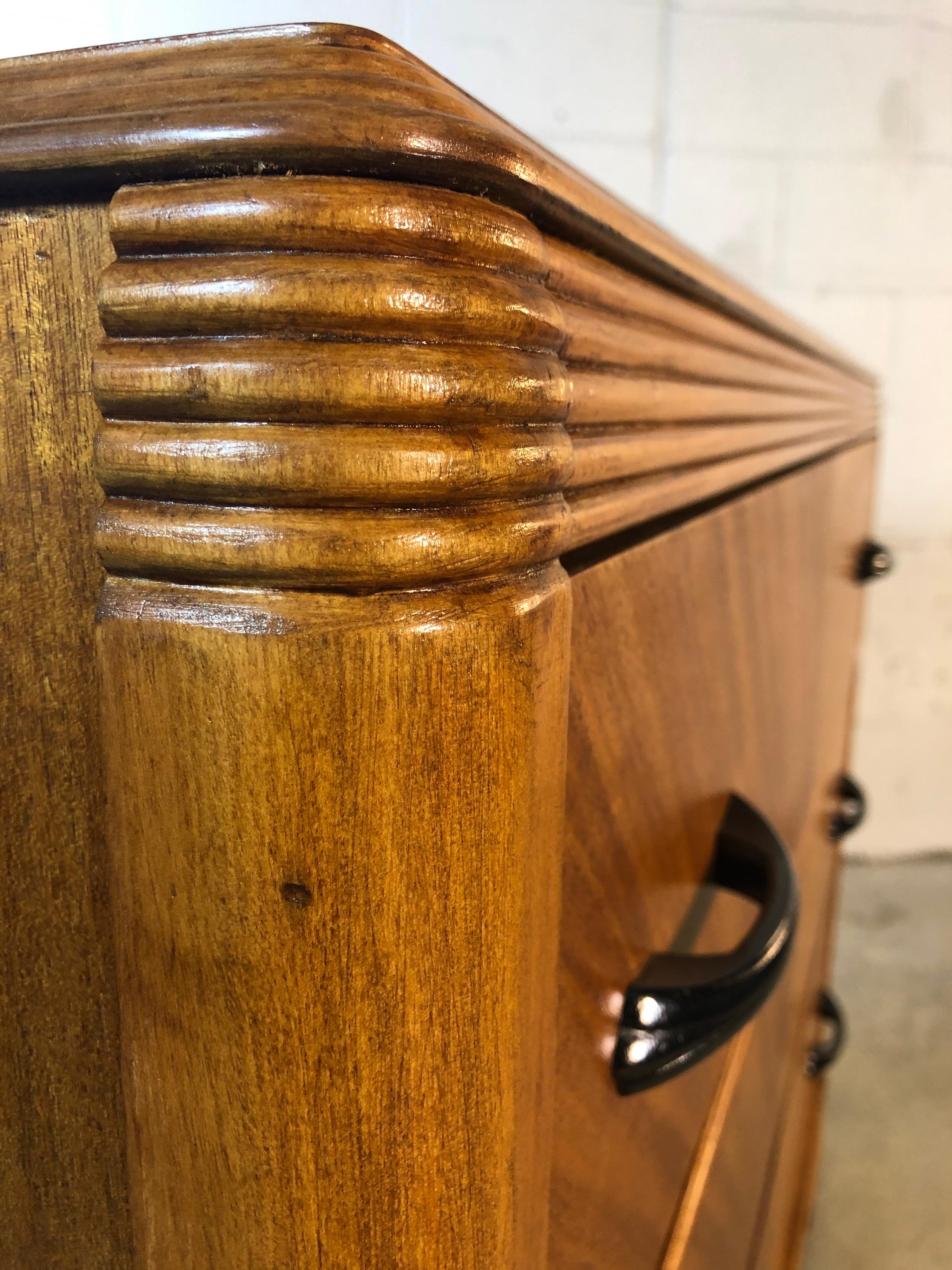 Art Deco Matchbook Veneer Low Dresser at 1stDibs | huntley furniture ...