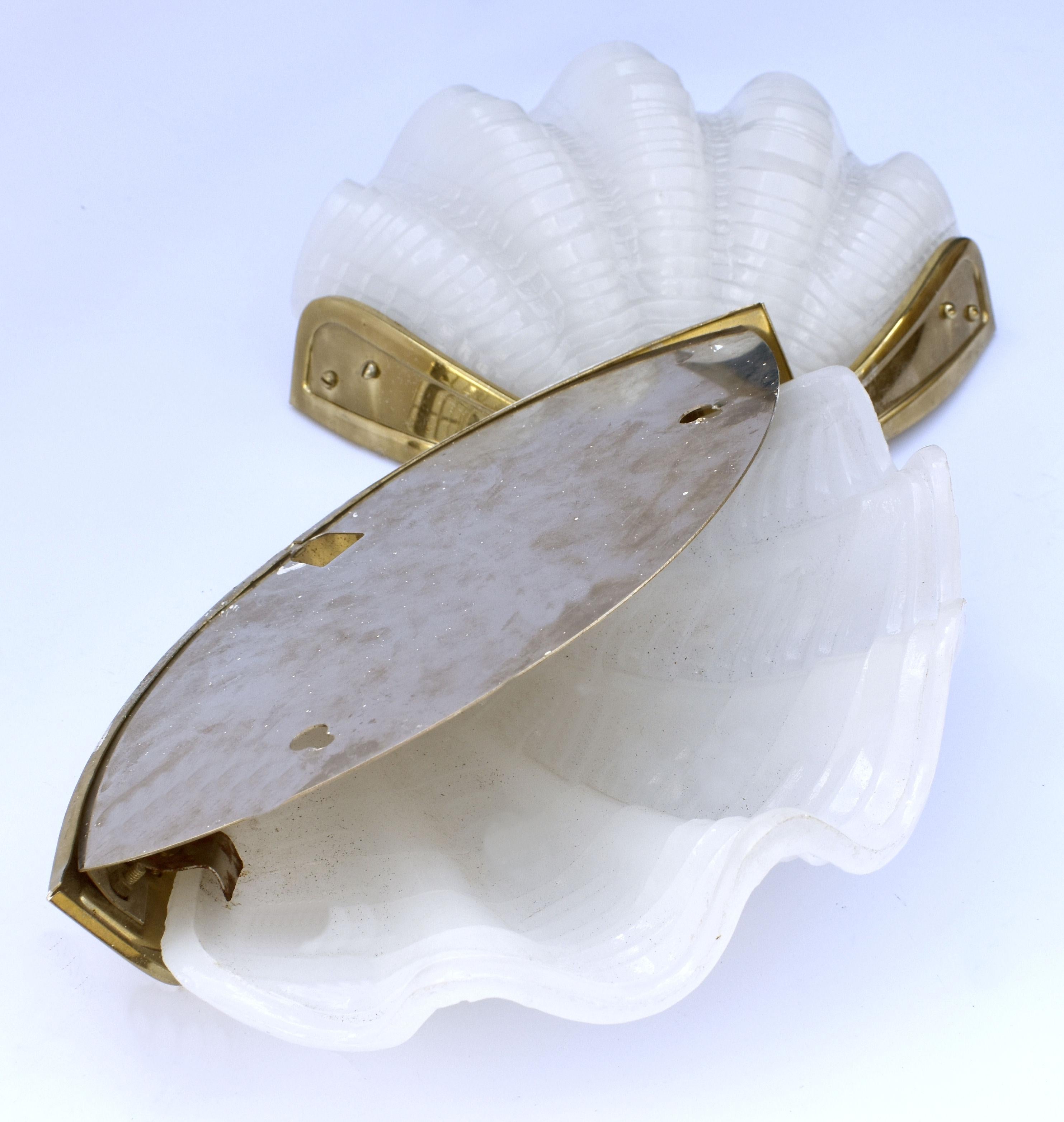 Art Deco Matching Pair of 1930's Shell Wall Lights, England at 1stDibs ...