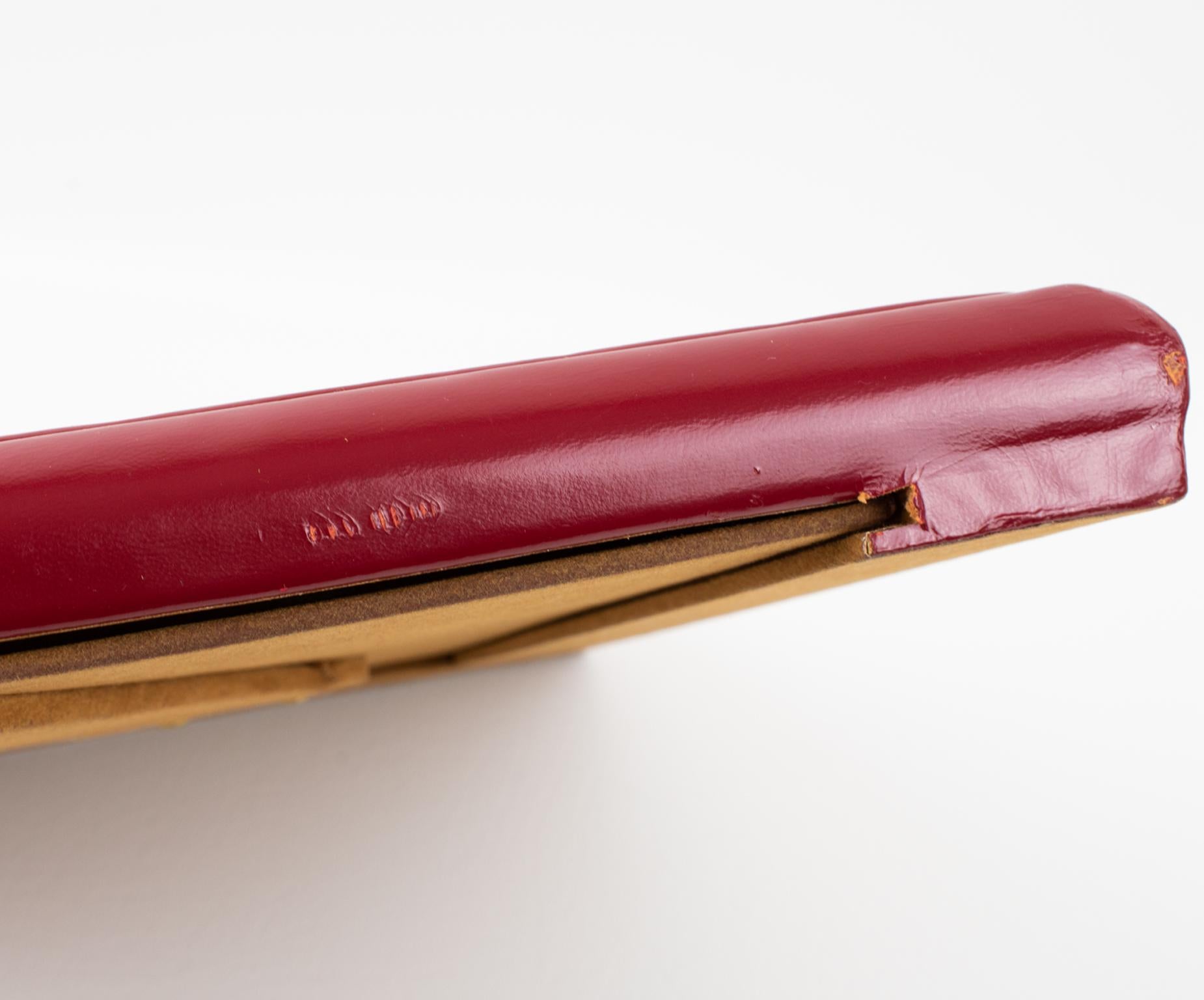 Art Deco Matelassé Red Leather Picture Frame, France 1940s For Sale at ...