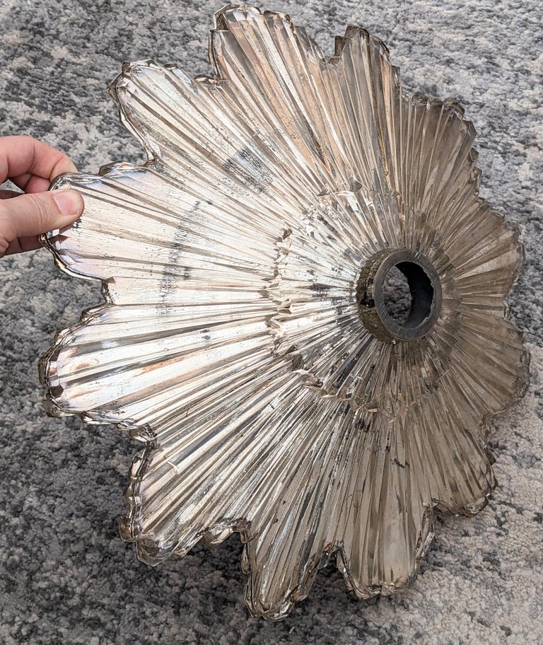 Art Deco Mercury Glass Star Chandelier Ceiling Canopy For Sale at 1stDibs