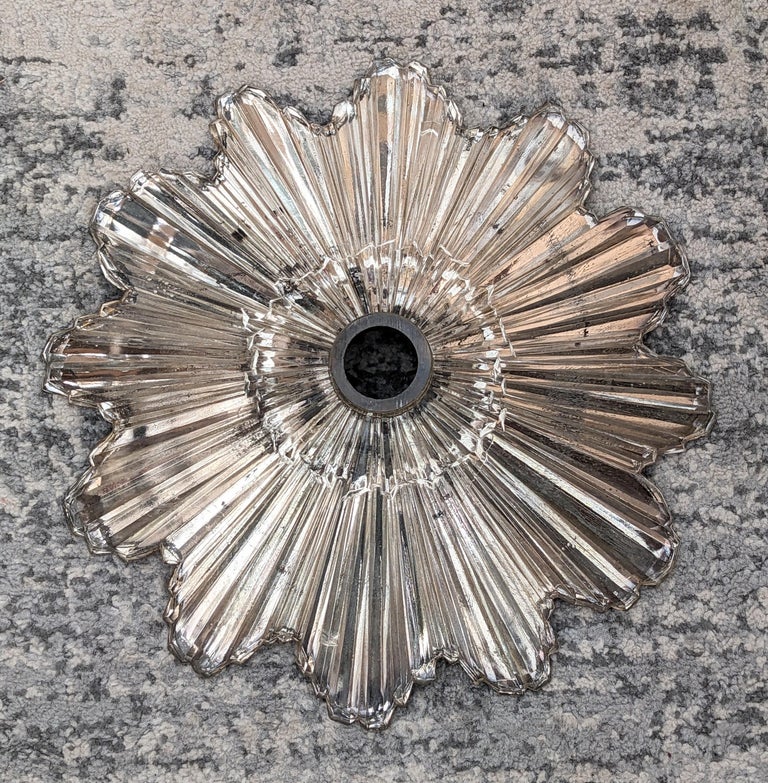 Art Deco Mercury Glass Star Chandelier Ceiling Canopy For Sale at 1stDibs