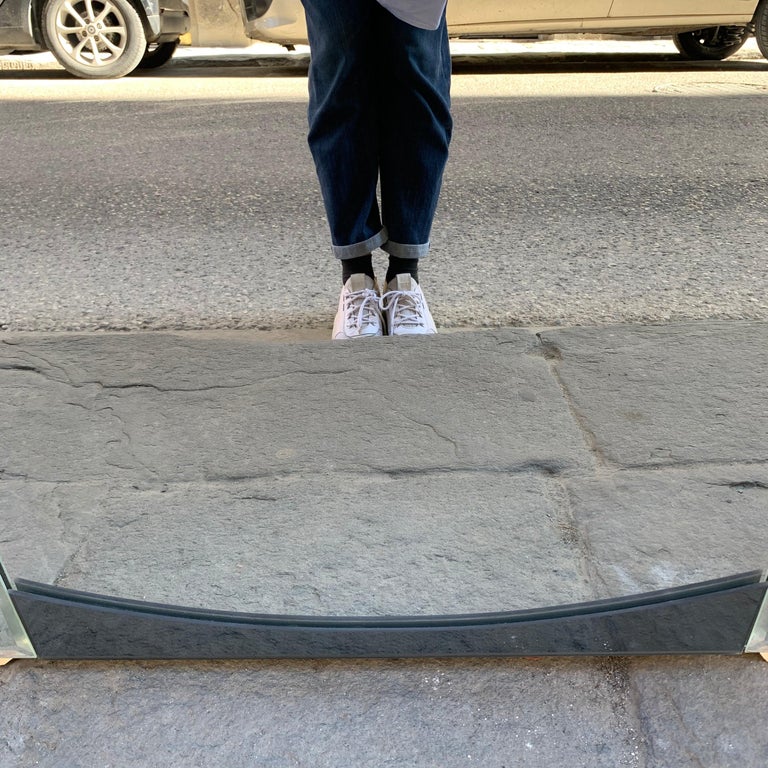 Art Deco Mercury Ground Glass Mirror with Engravings, 1940s For Sale at ...