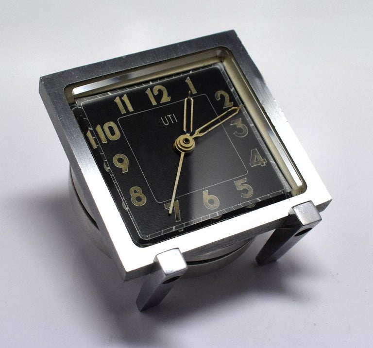 Art Deco Miniature Alarm Clock by UTI Paris, France at 1stDibs | paris ...