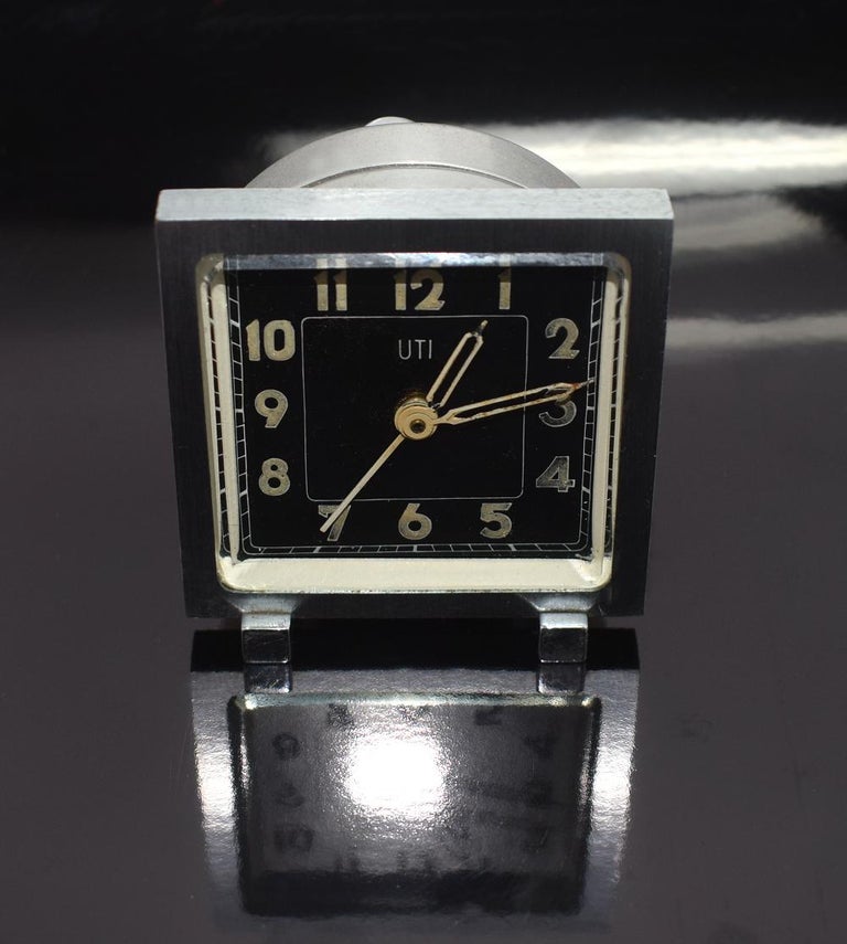 Art Deco Miniature Alarm Clock by UTI Paris, France at 1stDibs | paris ...