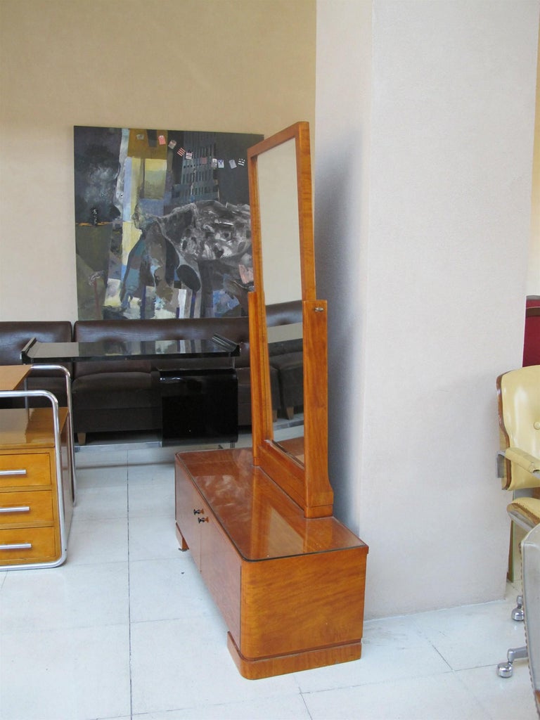 Art Deco Mirror, 1920, French, Wood and Mirrror For Sale at 1stDibs