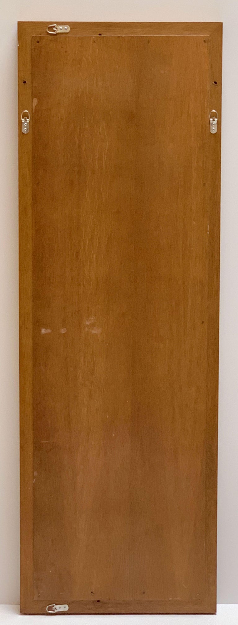 Art Deco Mirror with Beveled Frame of Copper-Colored Glass (H 58 3/4 x ...