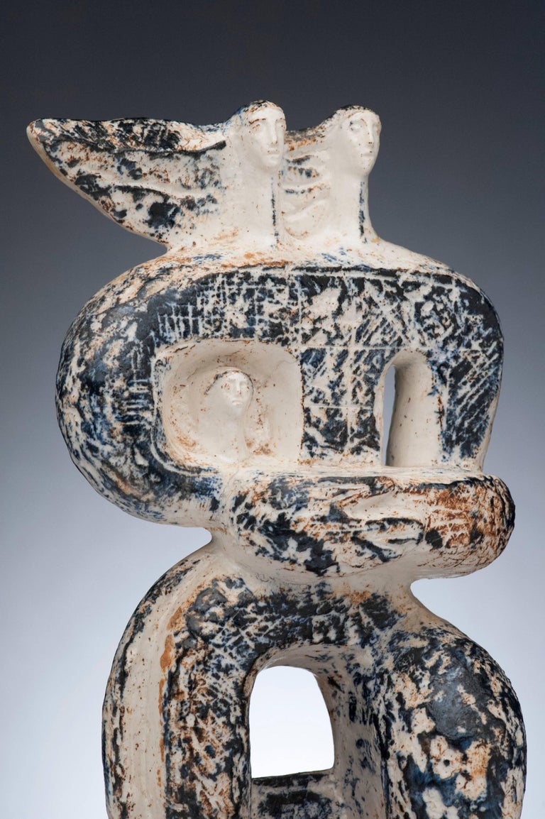 Art Deco Modern Abstract Figurative Ceramic Sculpture by Arnold ...