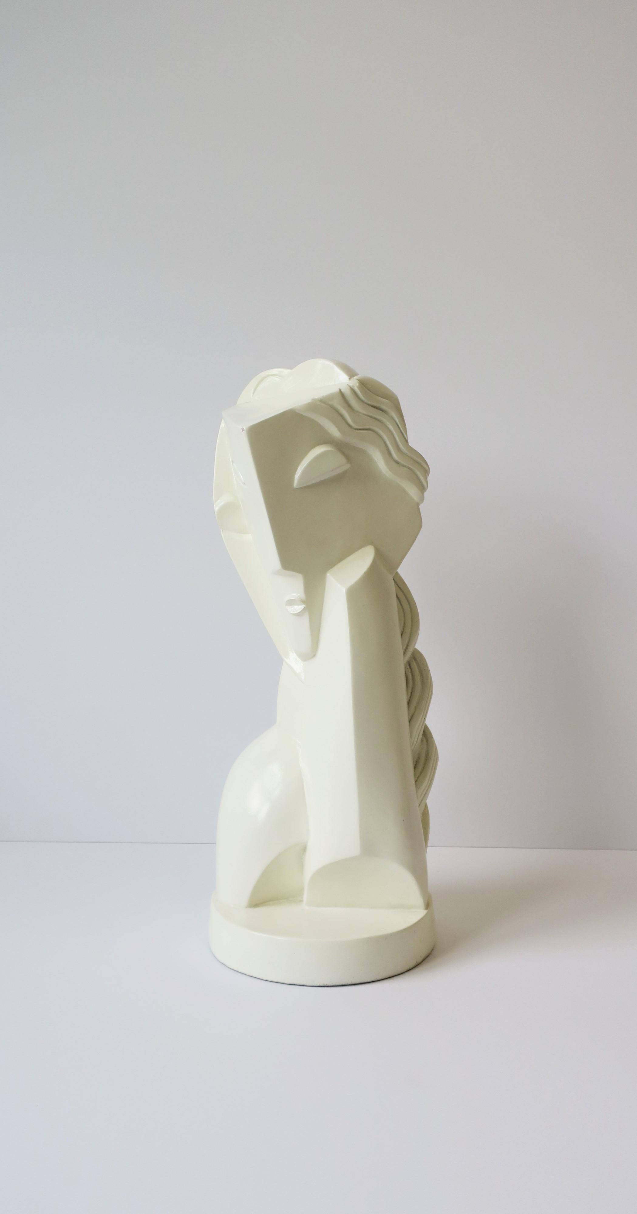 Art Deco Modern Cubist Figurative Bust Sculpture, 1961 at 1stDibs | art ...