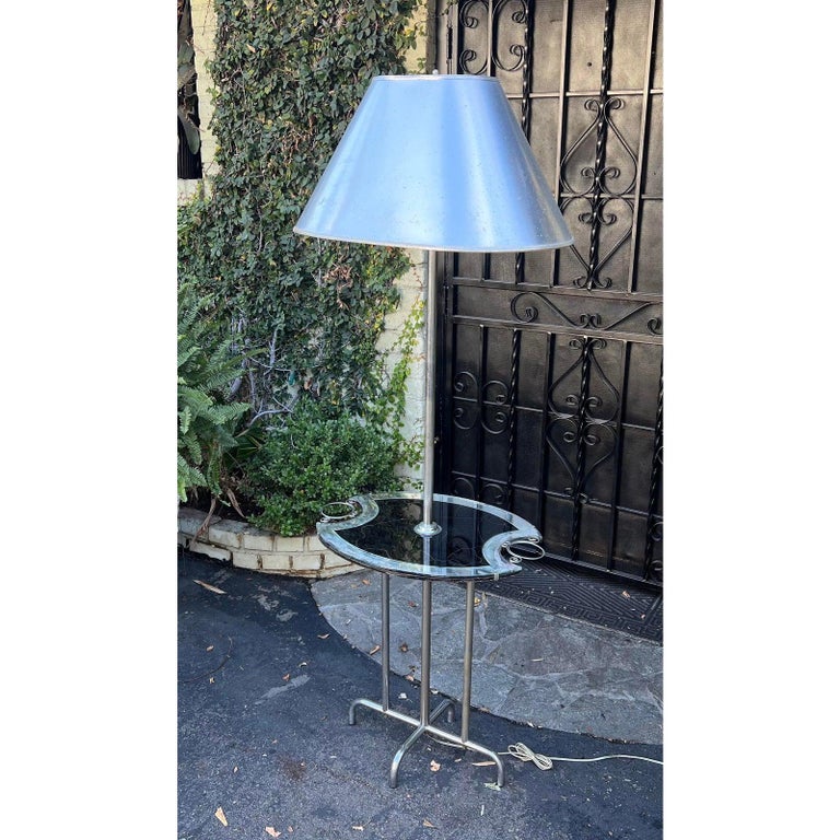 Art Deco Modernism Eglomise Lamp Table Combination, 1930s For Sale at ...