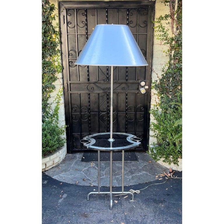 Art Deco Modernism Eglomise Lamp Table Combination, 1930s For Sale at ...