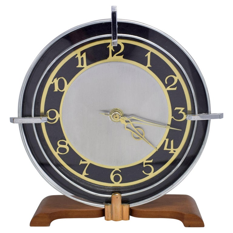 Art Deco Modernist English Clock at 1stDibs