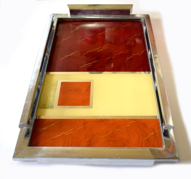 Art Deco Modernist Geometric Tray, circa 1930 at 1stDibs