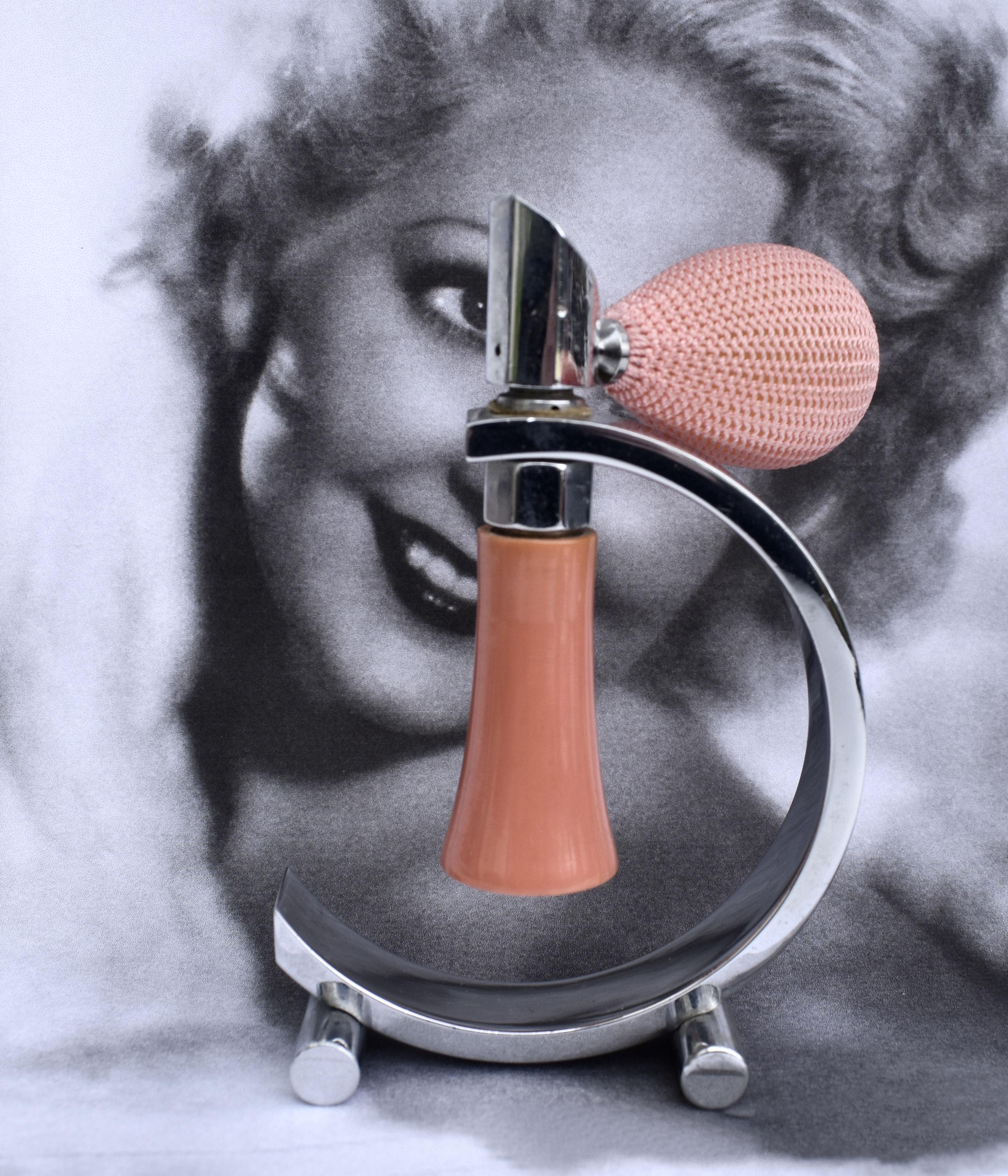 Art Deco Modernist Ladies Perfume Atomizer and Stand, circa 1930 at 1stDibs