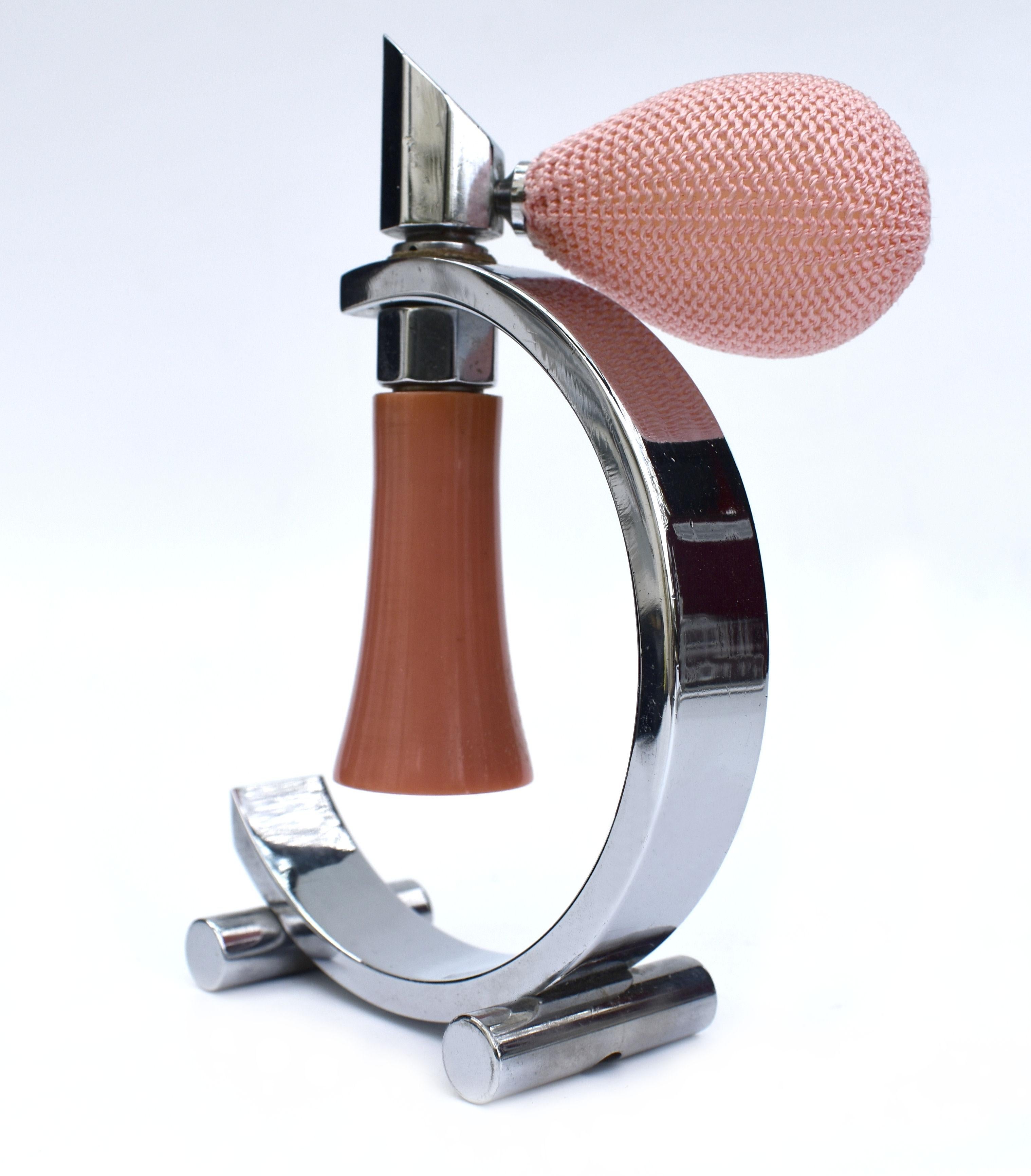 Art Deco Modernist Ladies Perfume Atomizer and Stand, circa 1930 at 1stDibs