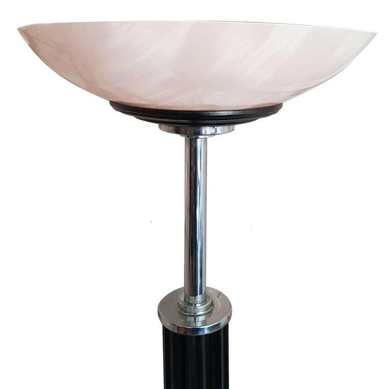 Art Deco Bakelite and Chrome Uplighter Floor Lamp, 1930s at 1stDibs