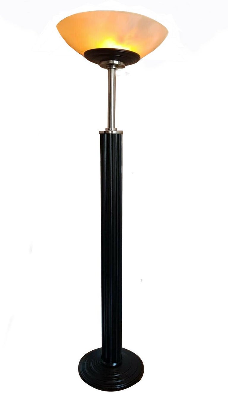 Art Deco Bakelite and Chrome Uplighter Floor Lamp, 1930s at 1stDibs