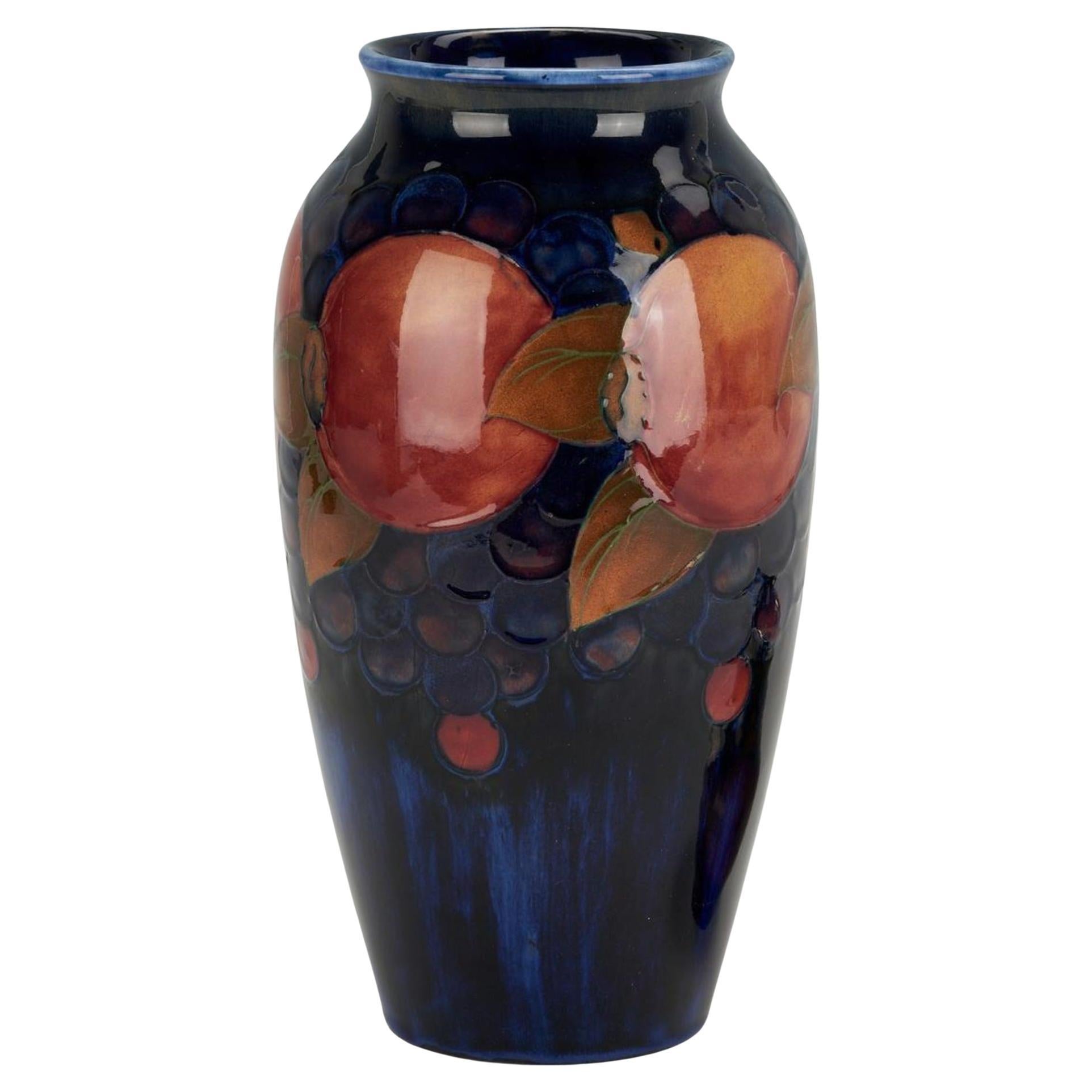 Art Deco MOORCROFT Art Pottery POMEGRANATE pattern baluster vase For ...