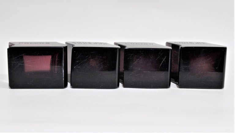 Art Deco Moser Style Interlocking Amethyst Crystal Perfume Bottles and ...