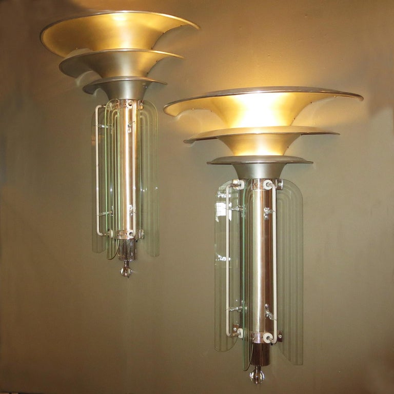 Art Deco Movie Theatre Wall Sconces in a Large-Scale at 1stDibs
