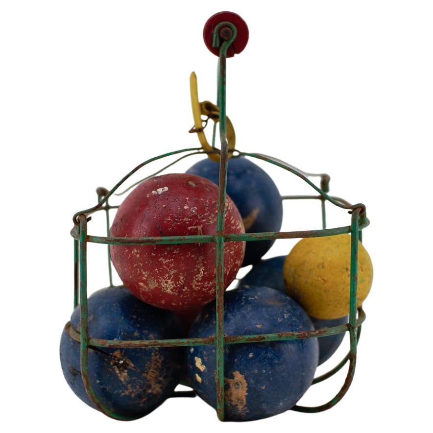 Set of 11 Brass and Copper Pétanque French Boules or Italian Bocce ...