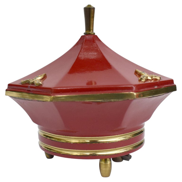 Art Deco Musical Ladies Powder Compact Box, c1930 For Sale at 1stDibs