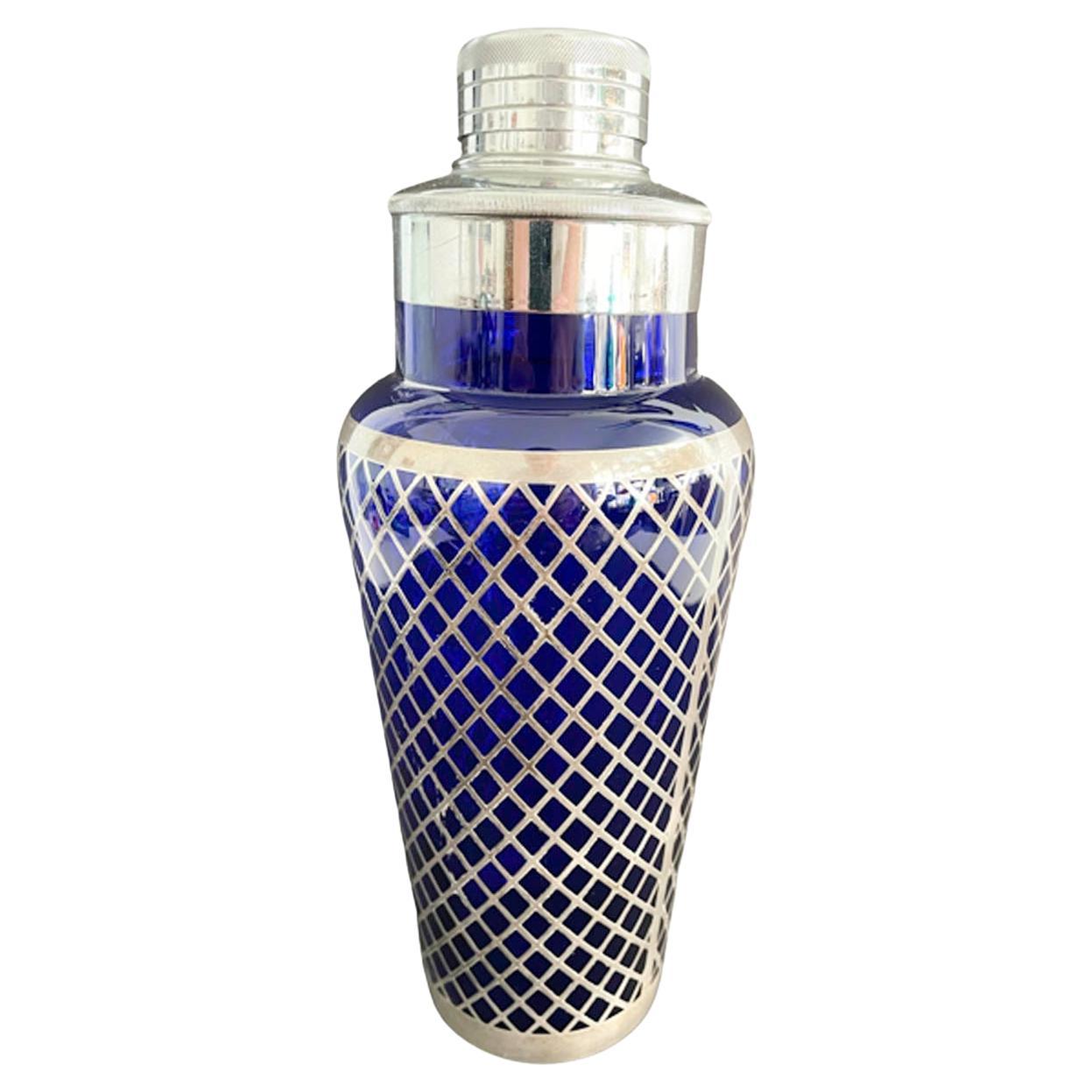 Art Deco Cocktail Set in Cobalt Glass at 1stDibs | blue glass cocktail ...