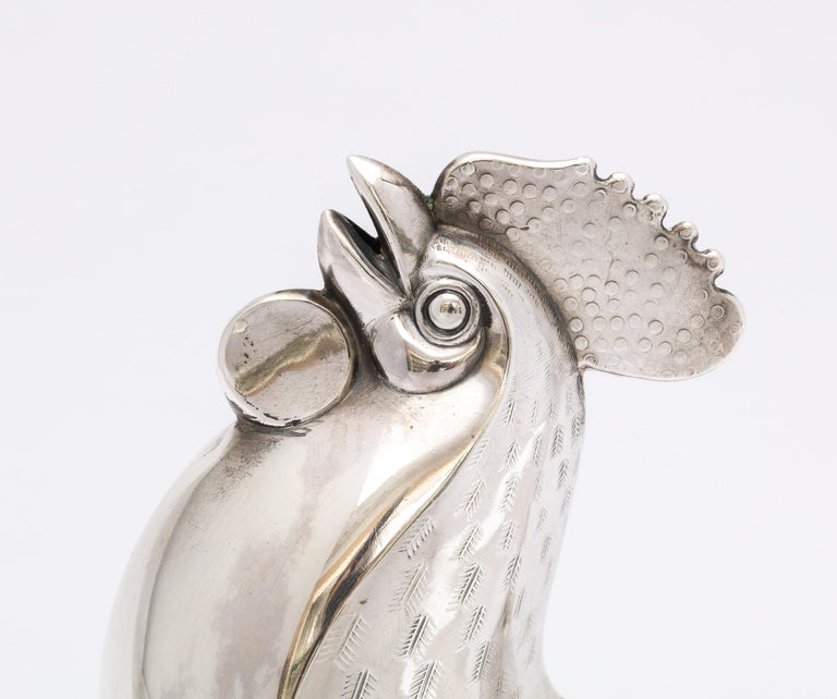 Art Deco Norwegian Sterling Silver Rooster-Form Sugar Caster by Tostrup ...
