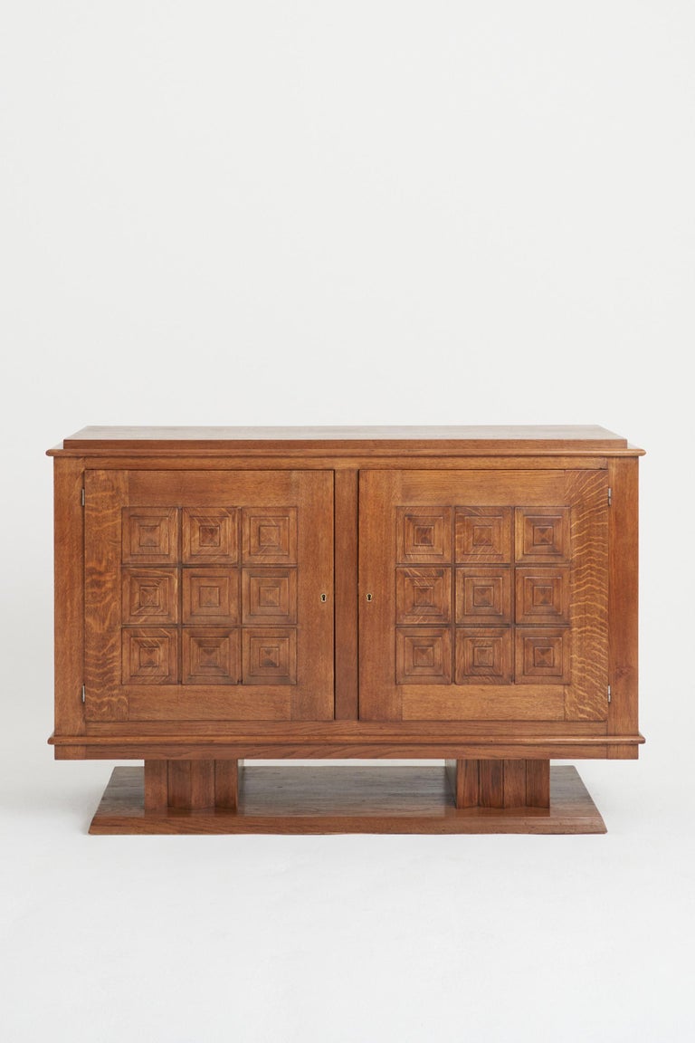 Art Deco Oak Buffet For Sale at 1stDibs
