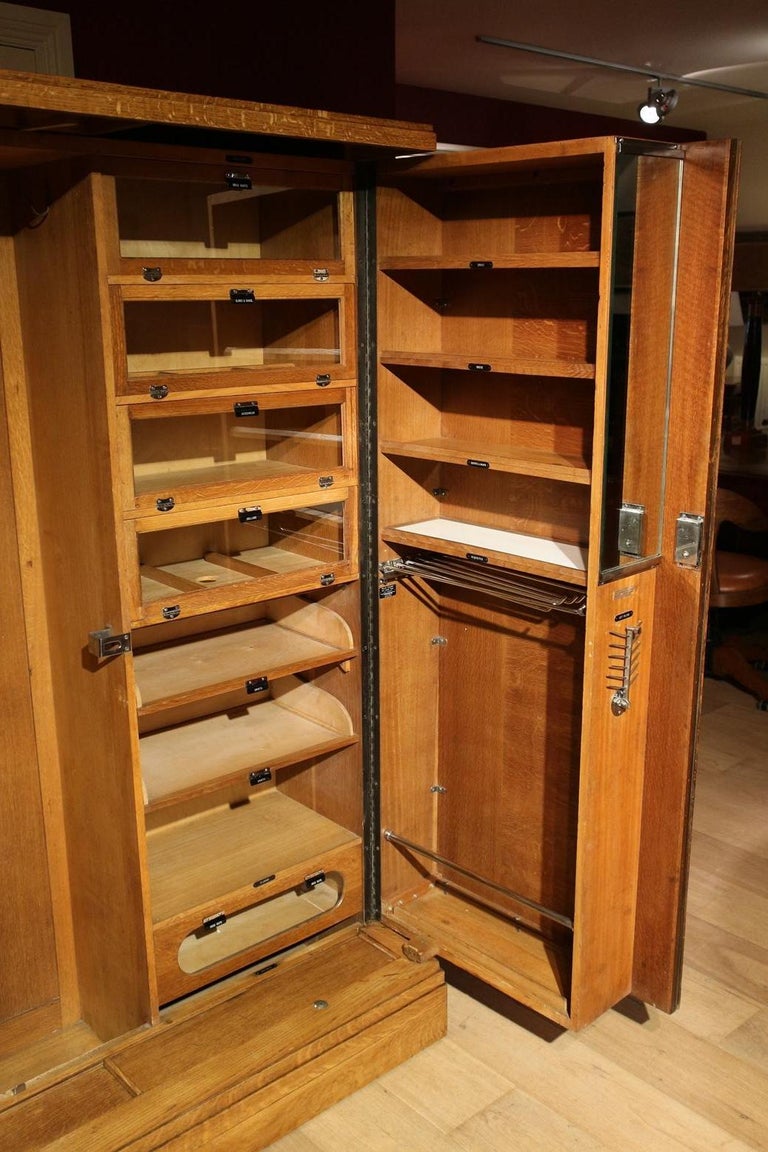 Art Deco Oak Compactom Wardrobe at 1stDibs