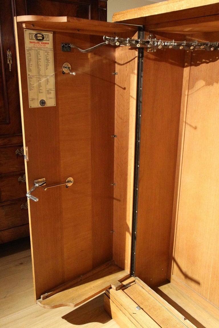 Art Deco Oak Compactom Wardrobe at 1stDibs
