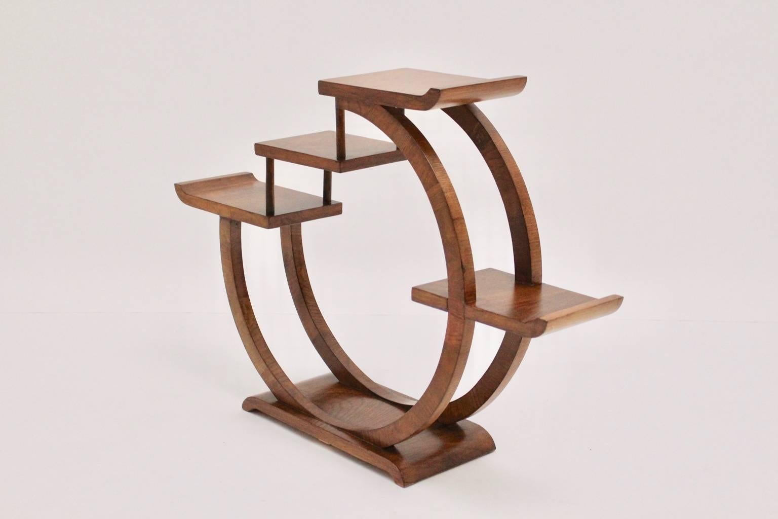 Art Deco Oakwood Flower Stand 1920s Austria at 1stDibs