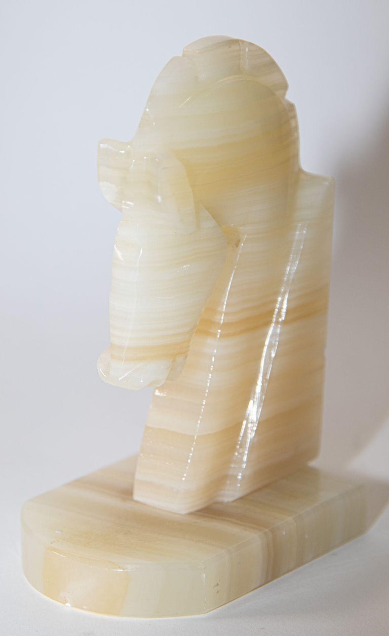 Art Deco Onyx Horse Head Paperweight For Sale at 1stDibs