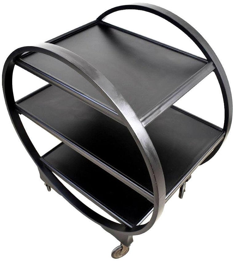 Art Deco Original 1930s English Circular Drinks Trolley Bar Cart For ...